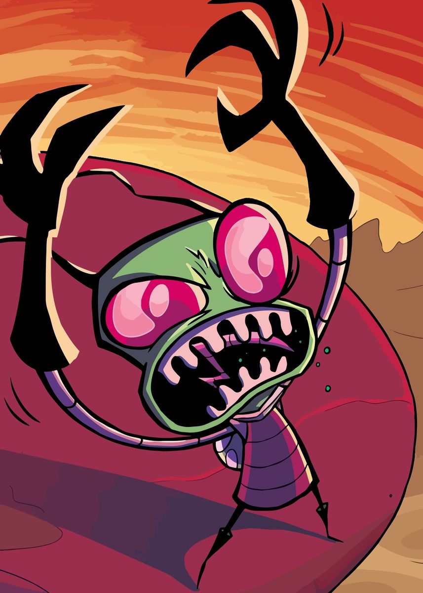 'Invader Zim' Poster, picture, metal print, paint by Co Bolo | Displate