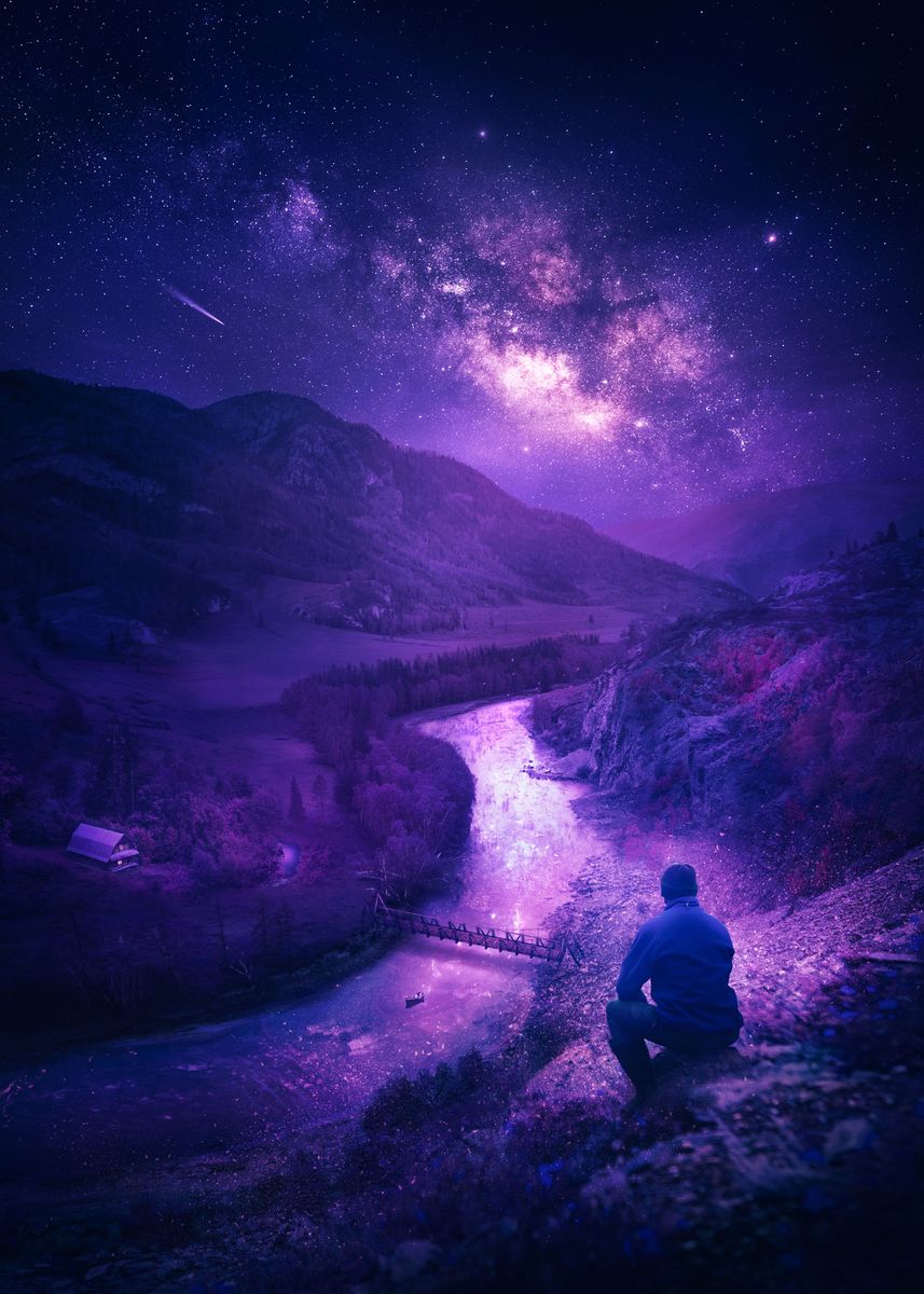 'NIGHTFALL' Poster, picture, metal print, paint by Aron Visuals | Displate