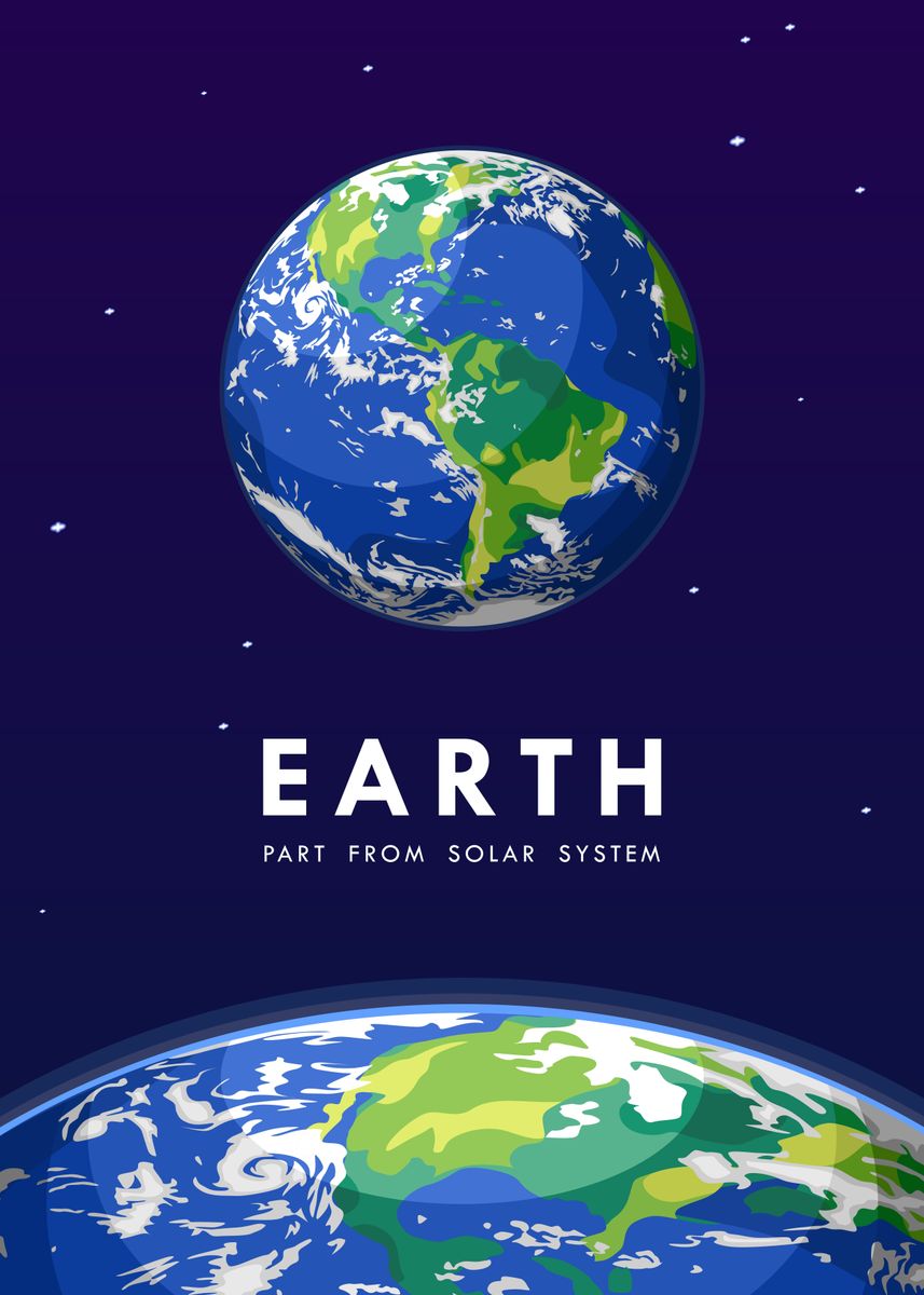 'Earth' Poster, picture, metal print, paint by Muezzahero | Displate