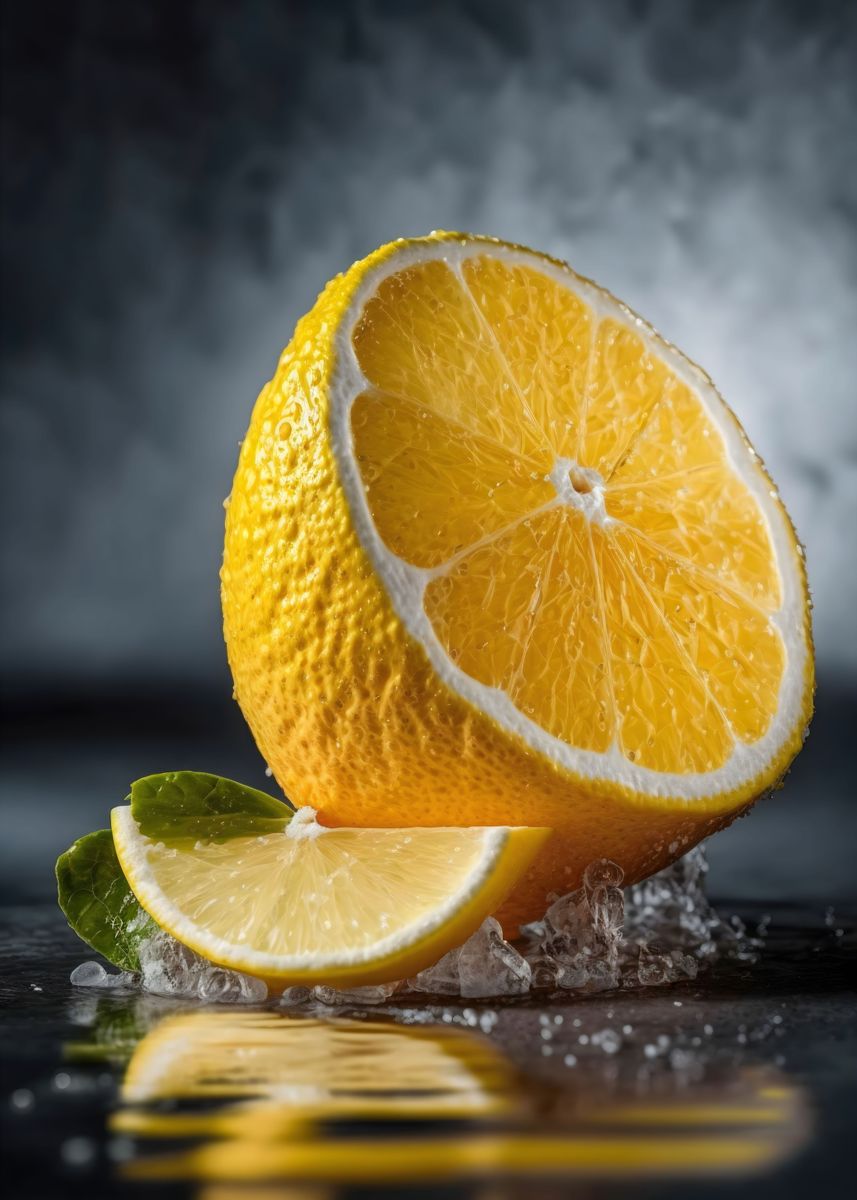 'Portrait of Lemon Art' Poster, picture, metal print, paint by ...