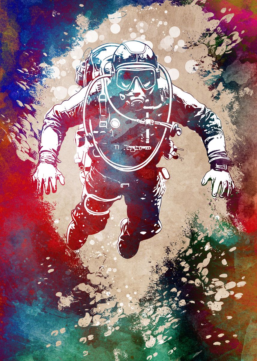 'Scuba diving sport art' Poster, picture, metal print, paint by JBJart ...