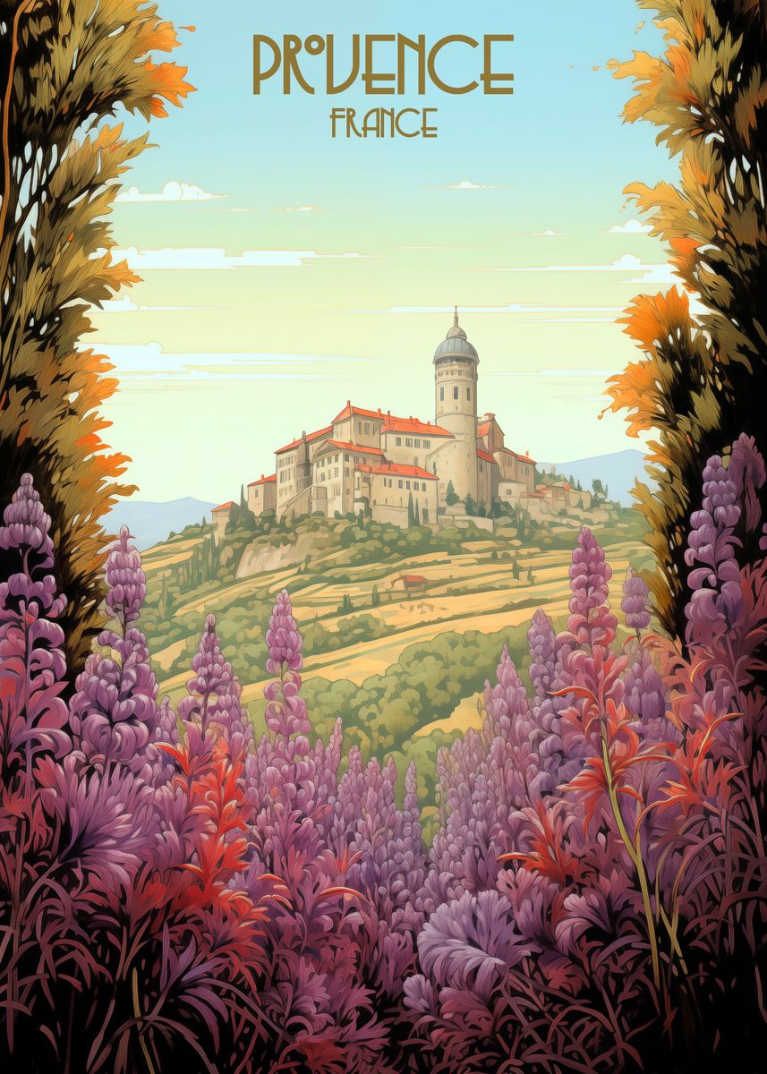 'Lovely Provence France' Poster, picture, metal print, paint by Elysian ...