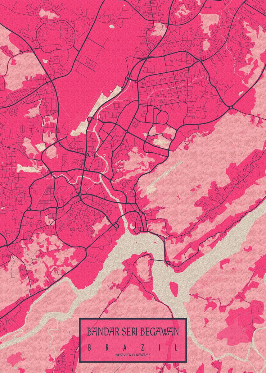 'Bandar Seri Begawan Bloom' Poster, picture, metal print, paint by ...