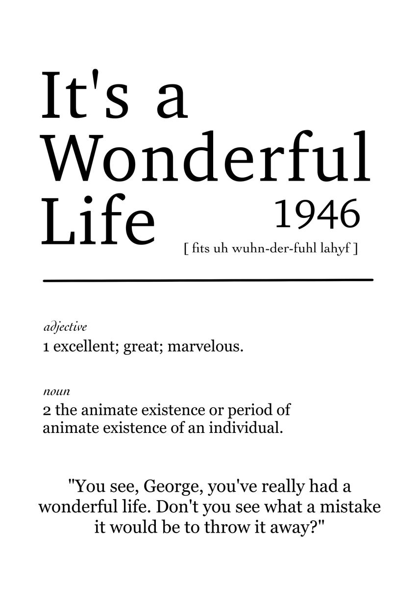 'Its wonderful life' Poster, picture, metal print, paint by fay list ...