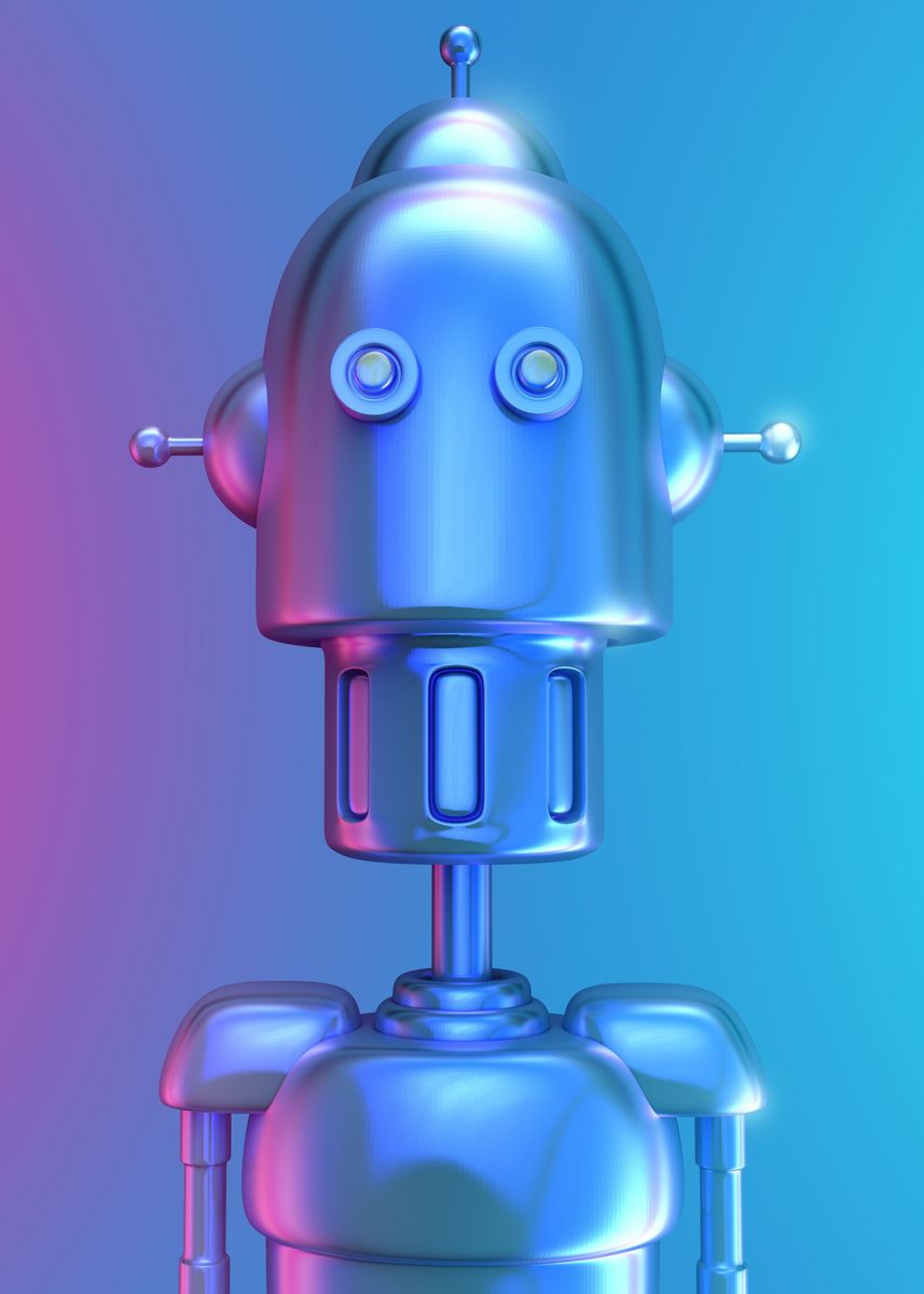'Chromatic robot' Poster, picture, metal print, paint by cgterminal ART ...