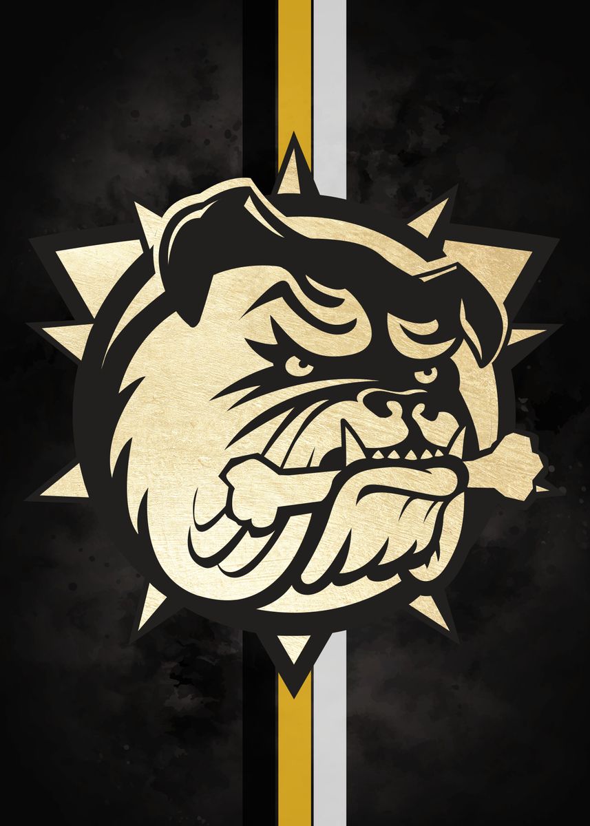 'Hamilton Bulldogs' Poster, picture, metal print, paint by Brown Agatha ...