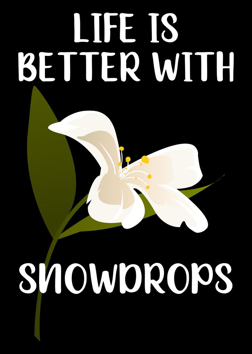 'SNOWDROPS' Poster, picture, metal print, paint by Christian | Displate