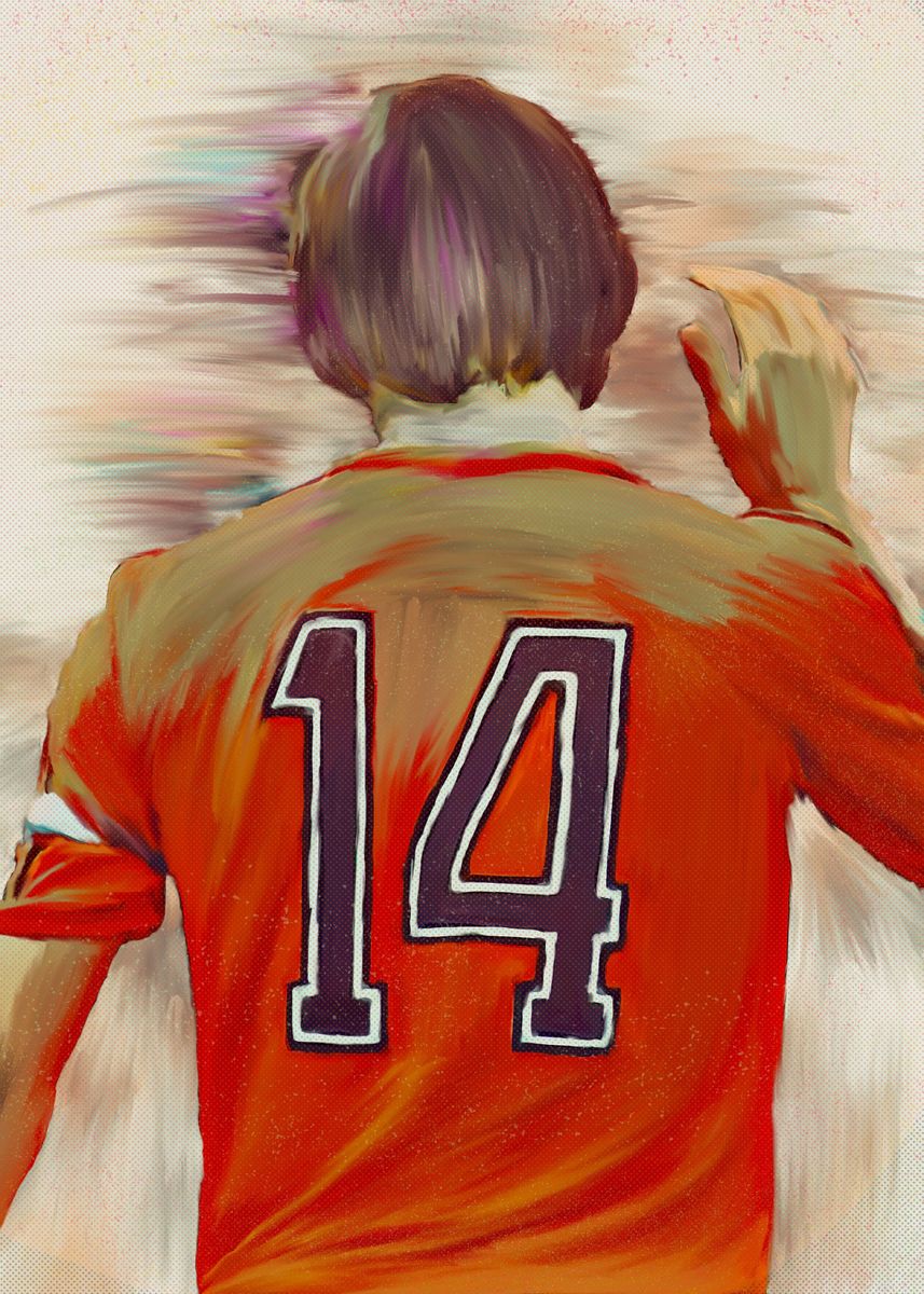 'Dutch football legend' Poster, picture, metal print, paint by Defi ...