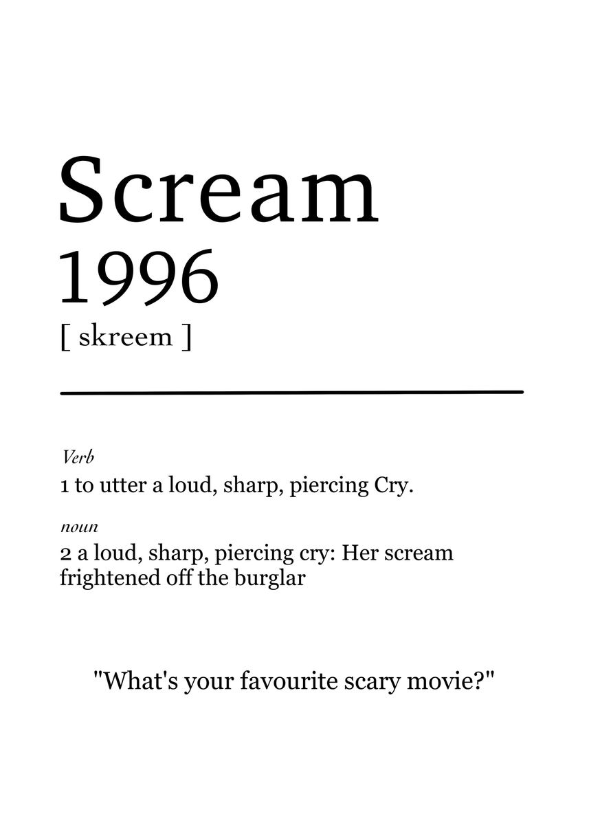 'Scream' Poster, picture, metal print, paint by fay list.art | Displate