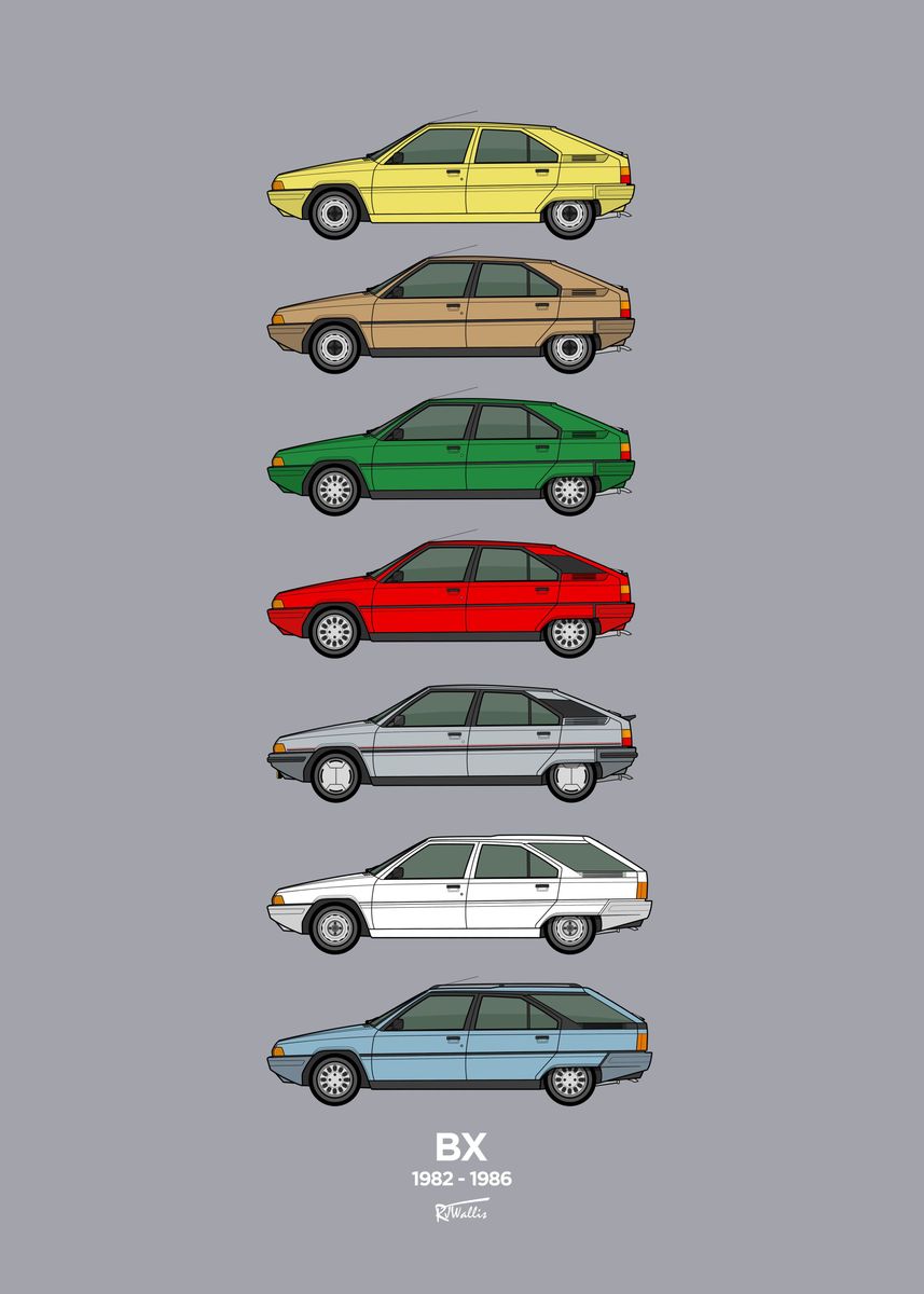 'BX S1 collection' Poster, picture, metal print, paint by Russell ...