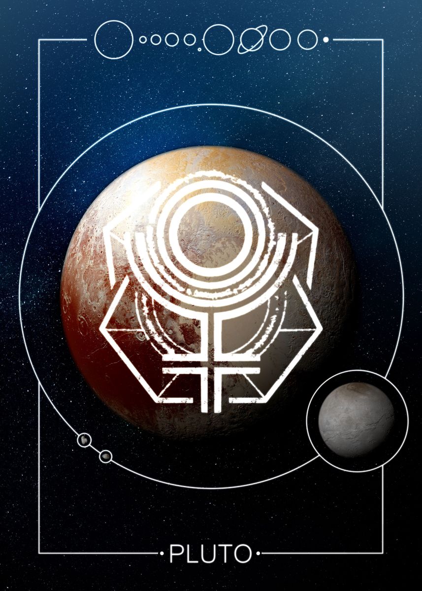 'Pluto Minor Planet' Poster, picture, metal print, paint by Geometrical ...
