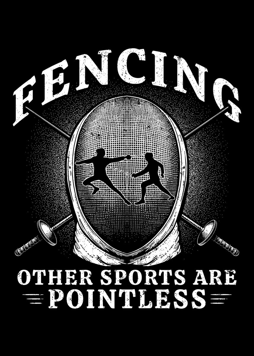 'Fencing Sport' Poster, picture, metal print, paint by AlmightyFashion ...