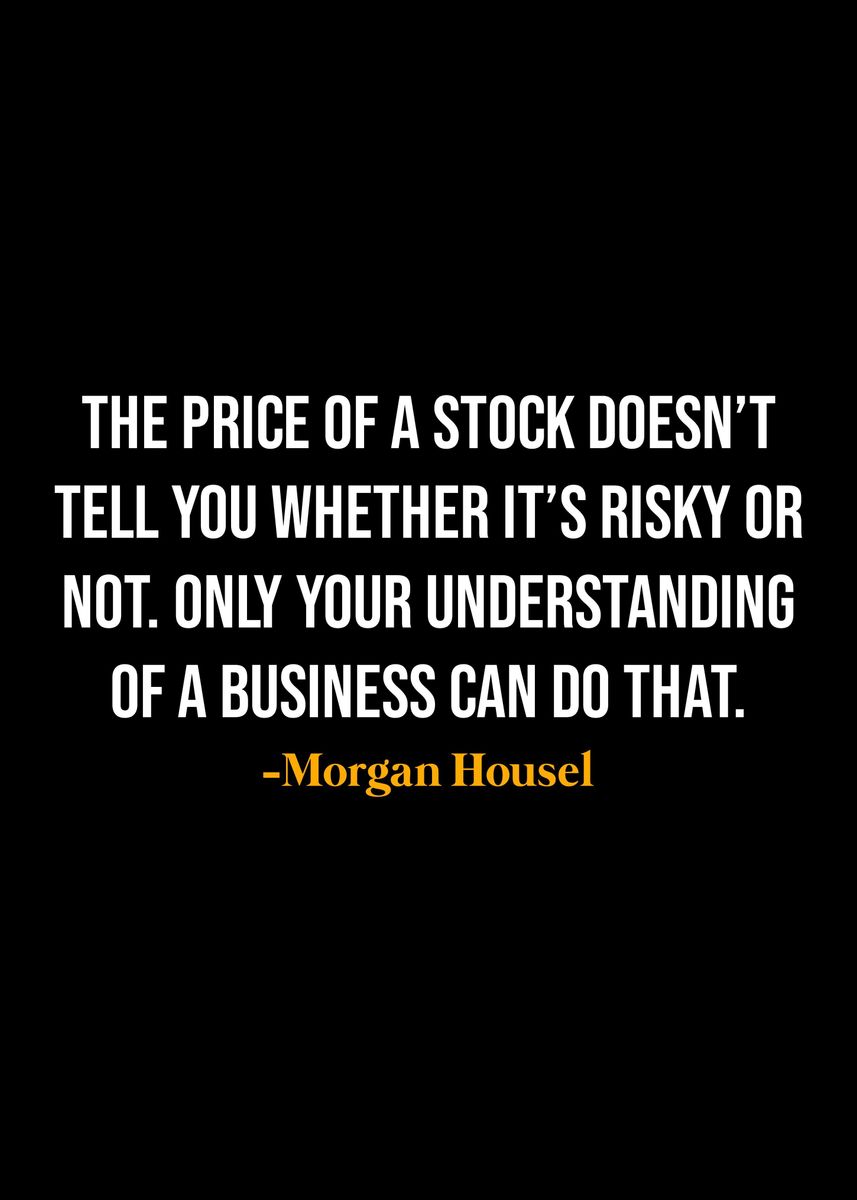 'Morgan Housel Quotes ' Poster, picture, metal print, paint by KLIP ...