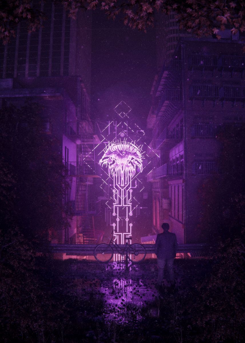 'Disruptance' Poster, picture, metal print, paint by Filipe | Displate