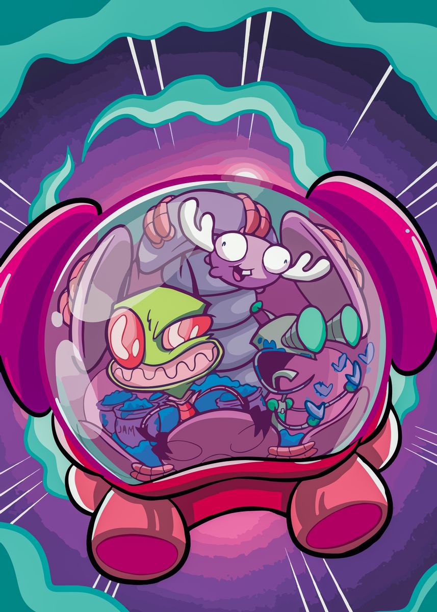 'Invader Zim' Poster, picture, metal print, paint by Co Bolo | Displate