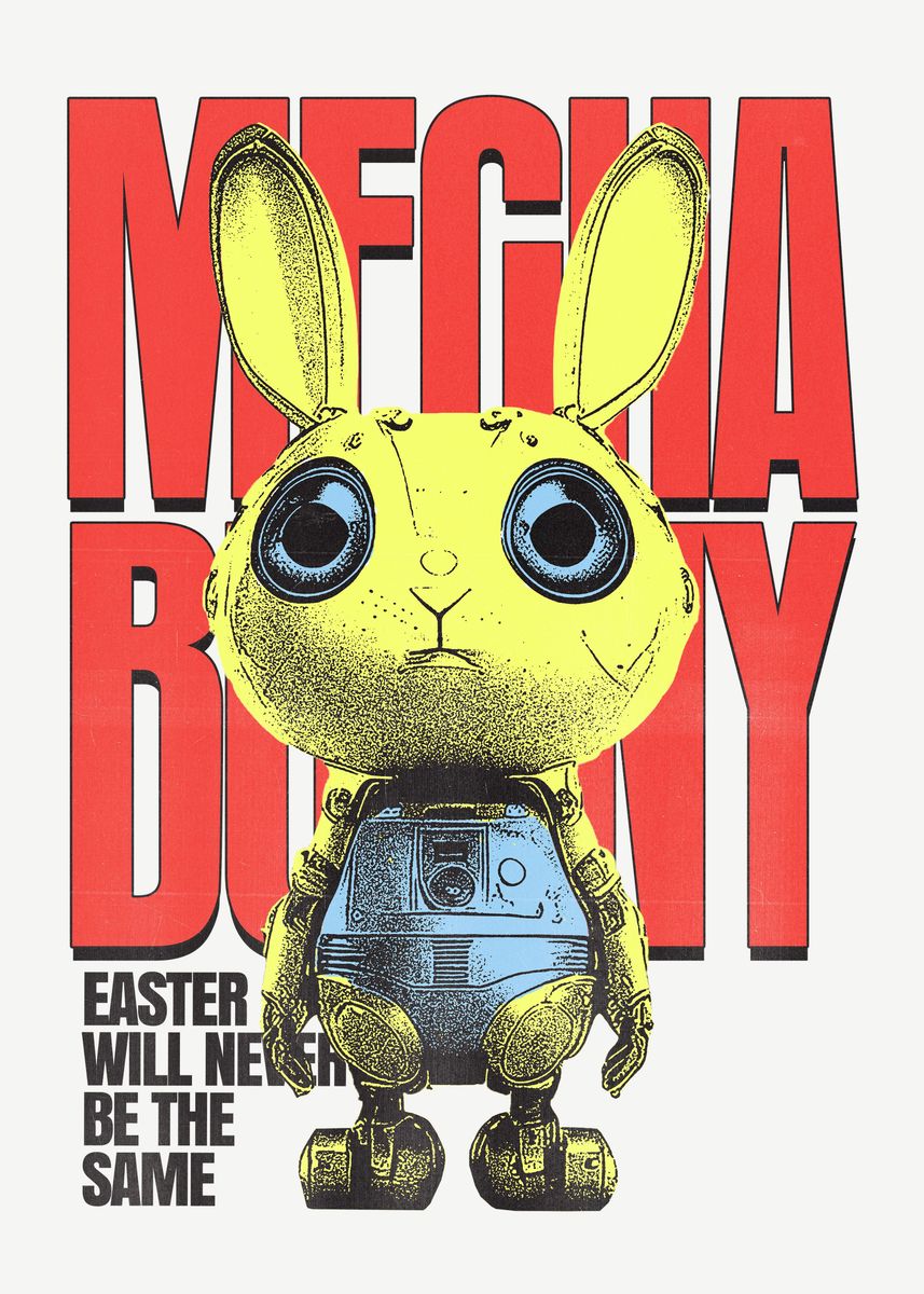 'Mecha Bunny' Poster, picture, metal print, paint by Dianeklein | Displate
