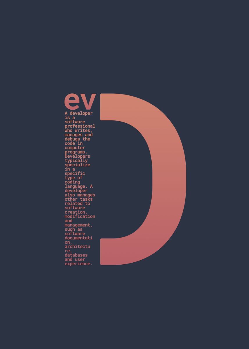 'Developer Programmer' Poster, picture, metal print, paint by Wisnu ...