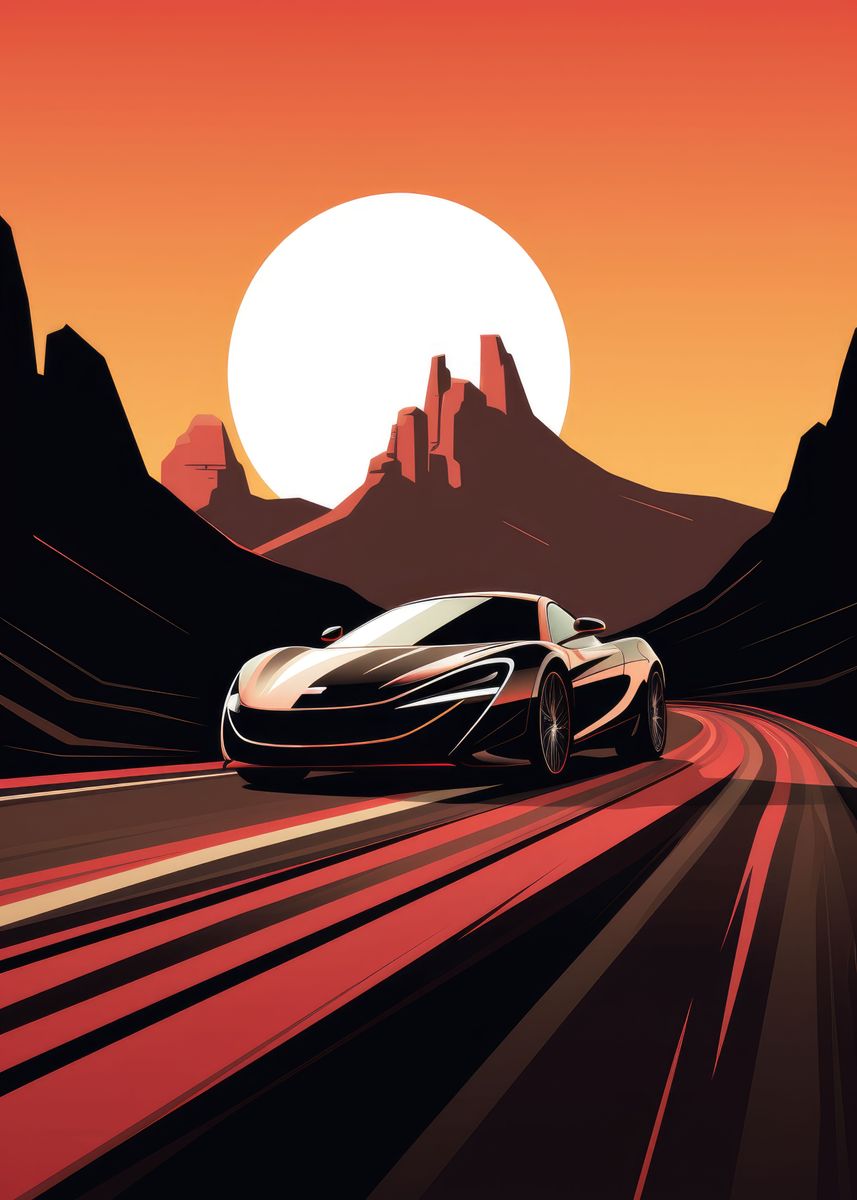 'Minimal Car Poster' Poster, picture, metal print, paint by Shaon ...