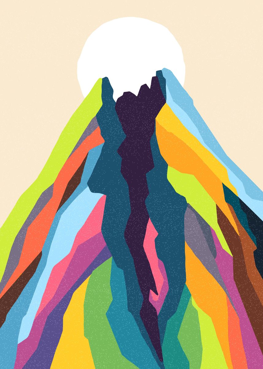 'Merapi' Poster, picture, metal print, paint by AL | Displate