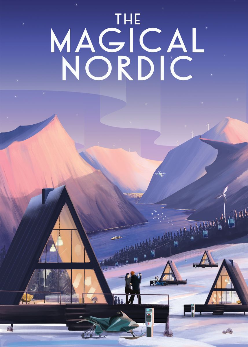 'Nordic ' Poster, picture, metal print, paint by Caravan Studio | Displate