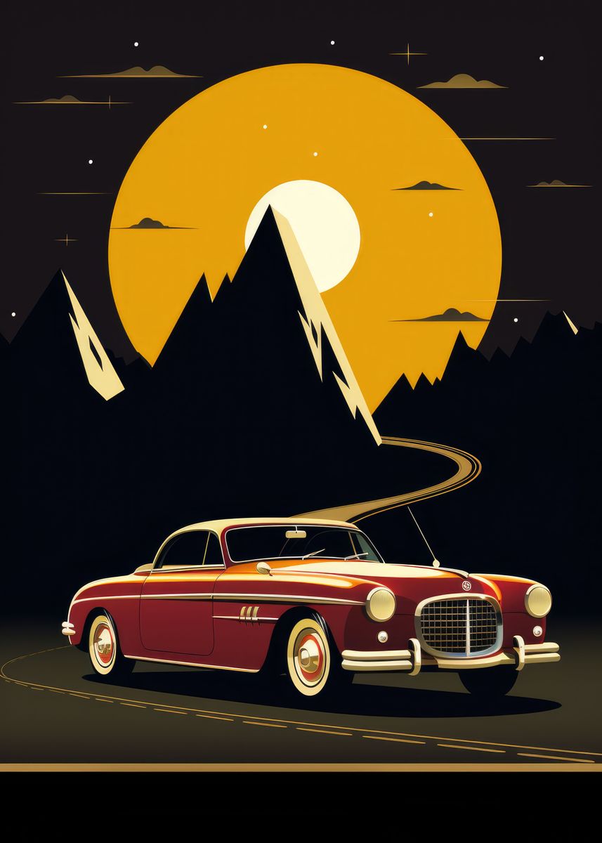 'Minimal Car Poster' Poster, picture, metal print, paint by Shaon ...