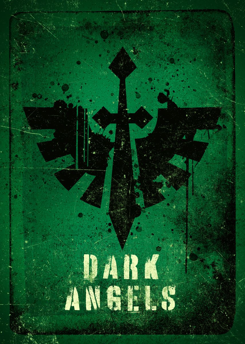 'Dark Angels Emblem' Poster, picture, metal print, paint by Warhammer ...