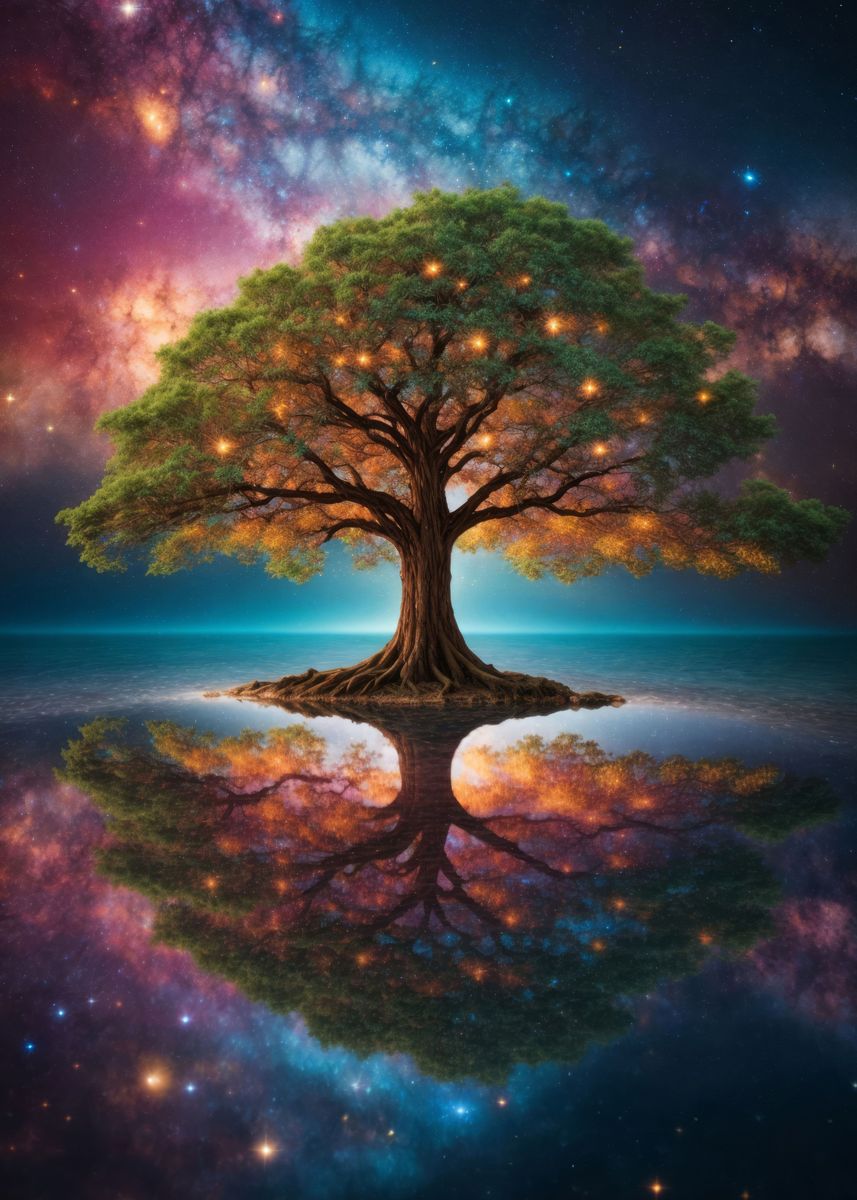 'Cosmic Tree of Life' Poster, picture, metal print, paint by Anton Eine ...
