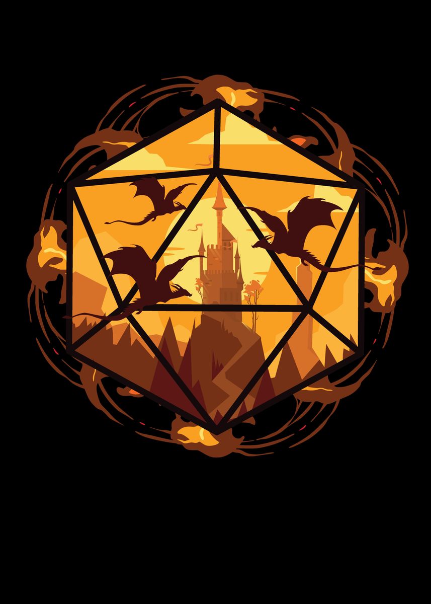 'Rolled Low D20 Tabletop' Poster, picture, metal print, paint by Sascha ...