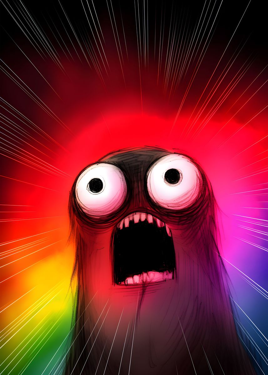 'Screaming Steve' Poster, picture, metal print, paint by ...