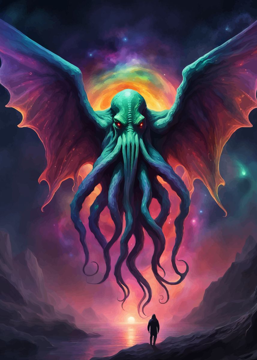 'Cthulhu Horror' Poster, picture, metal print, paint by MASTER HOLLOW ...