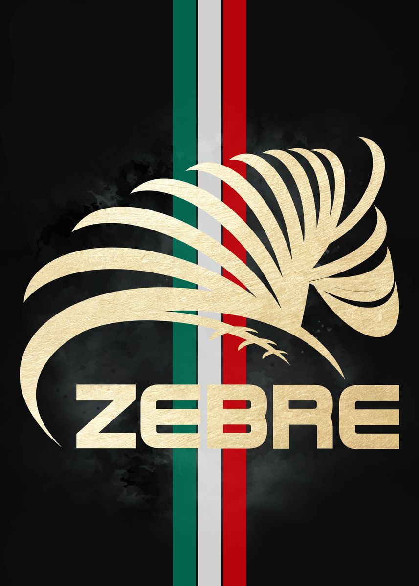 'Zebre Rugby Italy' Poster, picture, metal print, paint by Brown Agatha | Displate