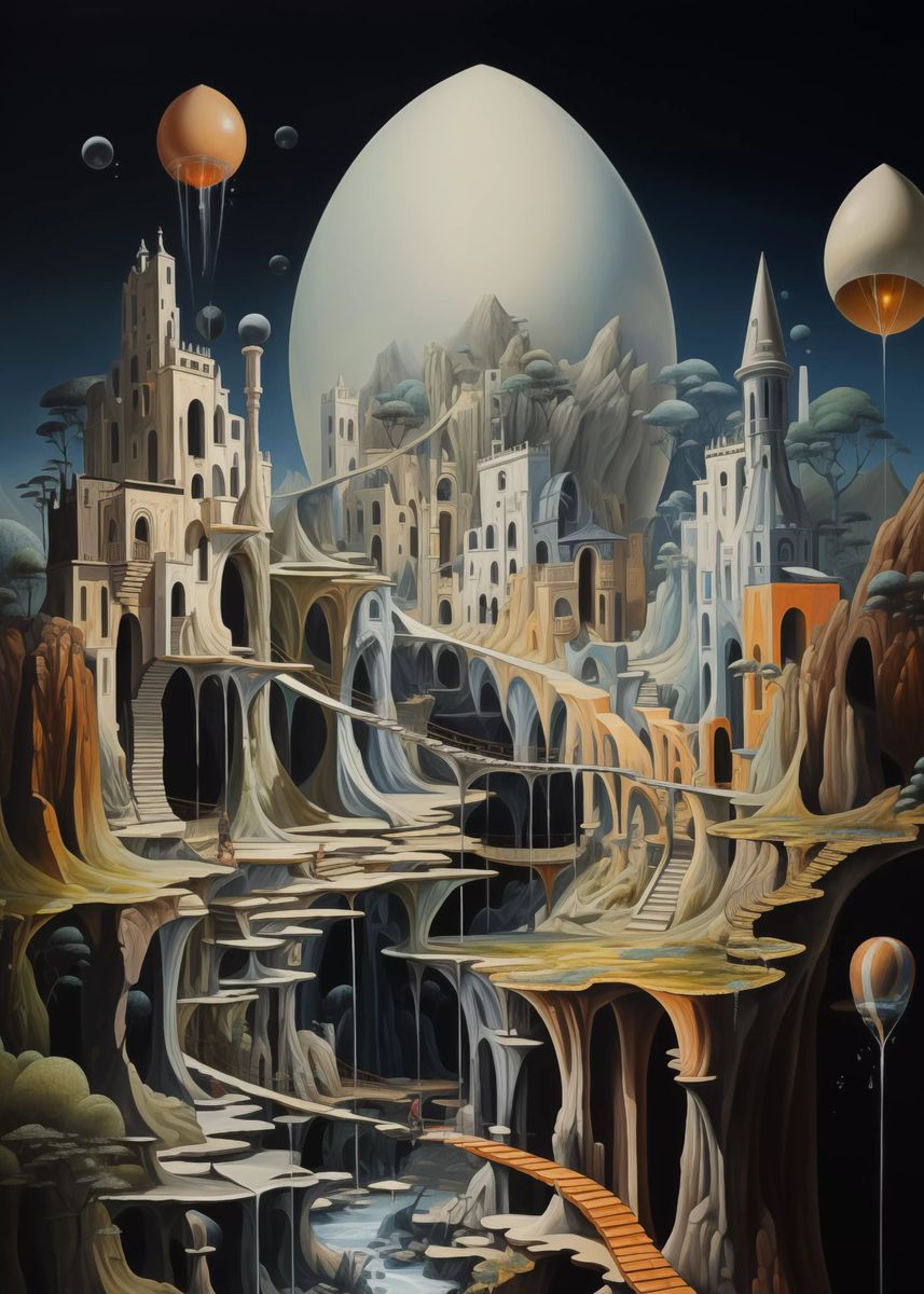 'Otherworldly city' Poster, picture, metal print, paint by DuneCreeper ...