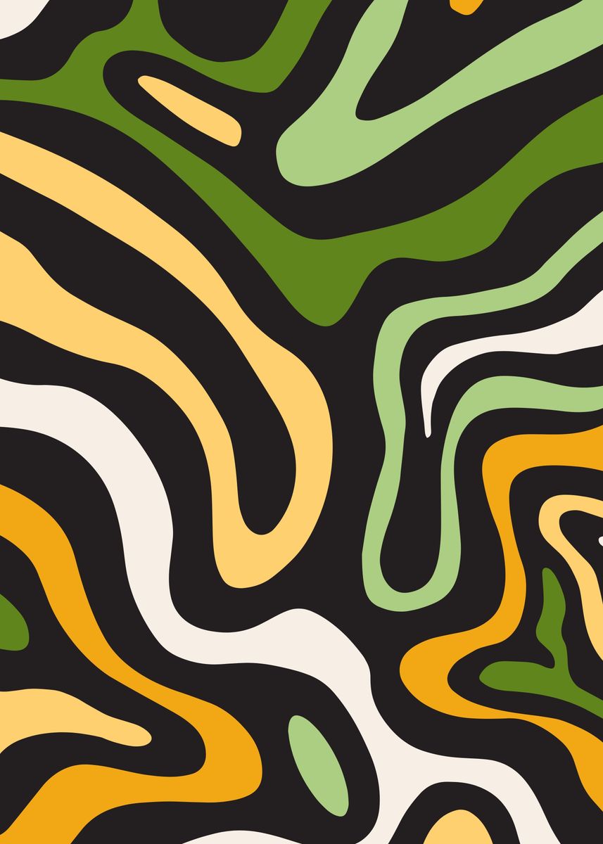 'Colorful Topography' Poster, picture, metal print, paint by Ydha ...