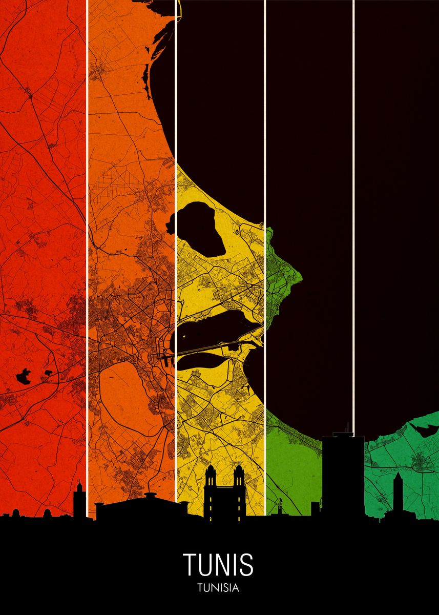 'Tunis Tunisia' Poster, picture, metal print, paint by Johnson Adela ...