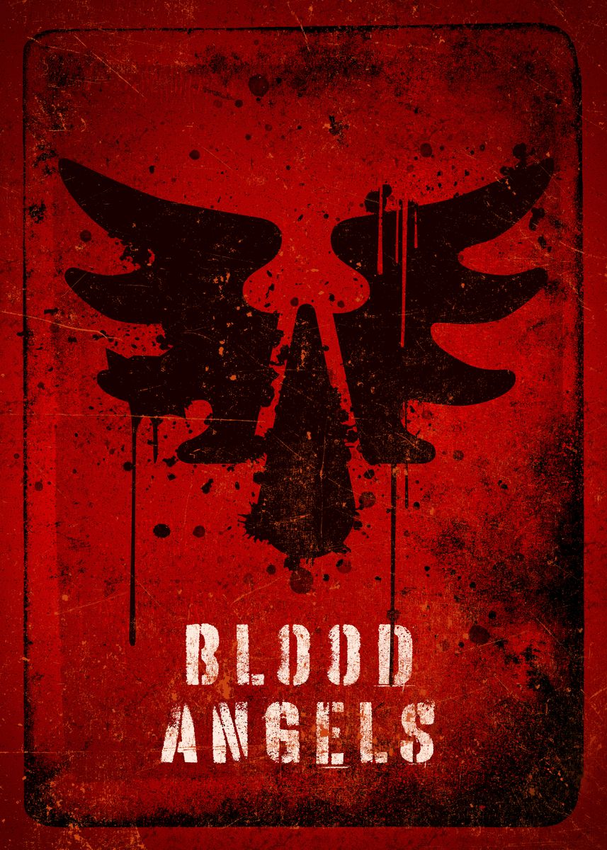'Blood Angels Emblem' Poster, picture, metal print, paint by Warhammer ...