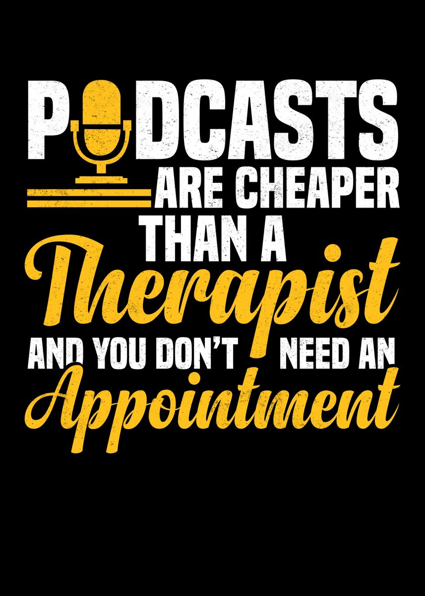'Podcaster Podcast Hosting' Poster, picture, metal print, paint by ...
