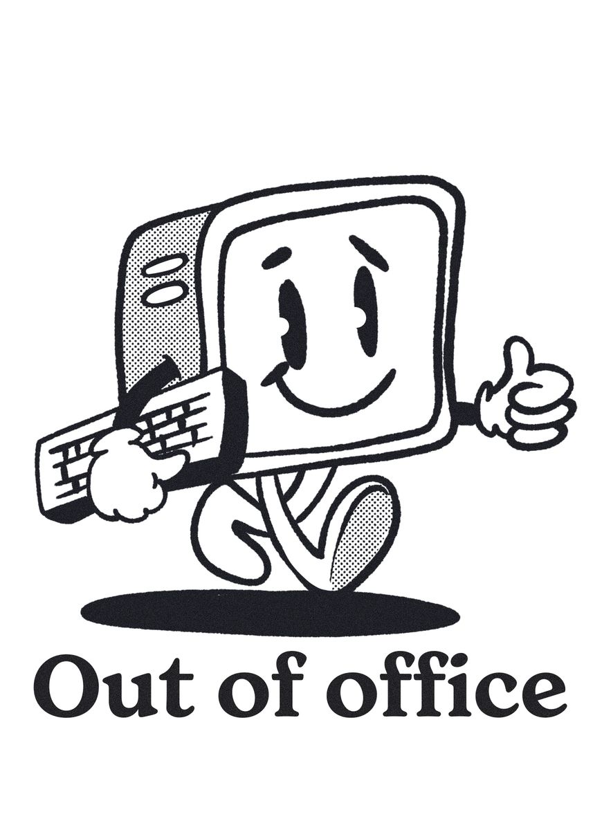 'out of office' Poster, picture, metal print, paint by EDSON RAMOS ...