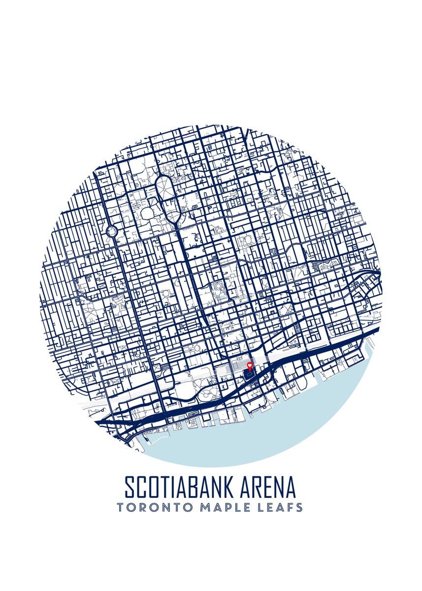 'Scotiabank Arena Map' Poster, picture, metal print, paint by KI RU ...
