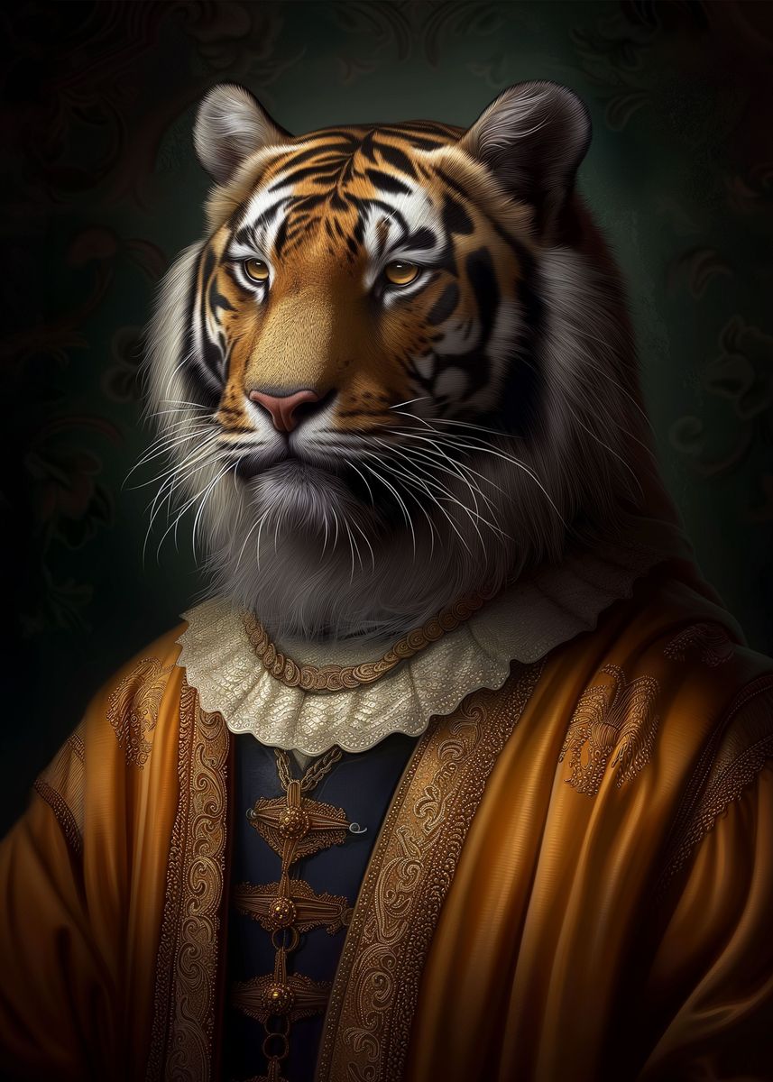 'Tiger Sovereign' Poster, picture, metal print, paint by Notorious ...