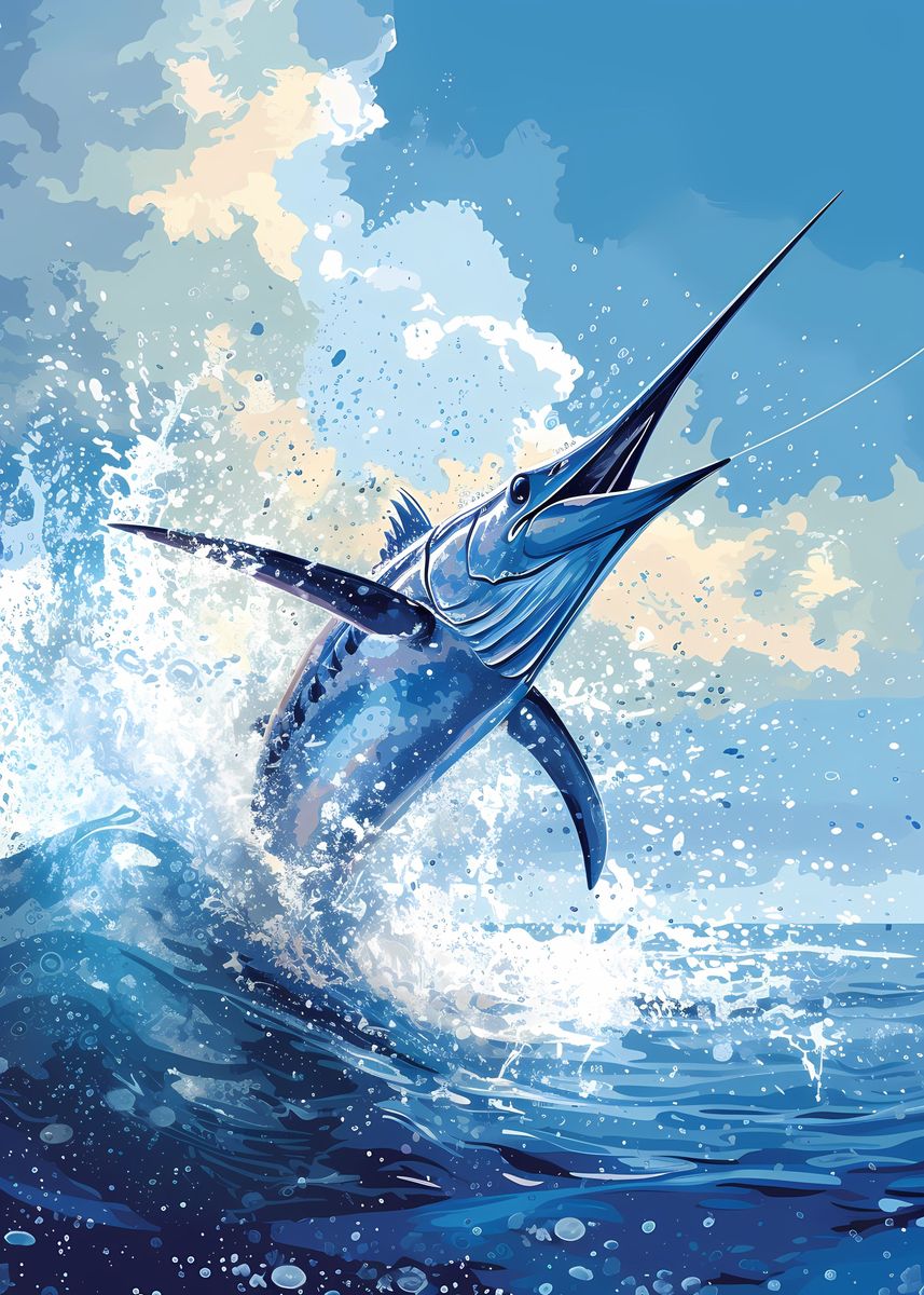 'Martin Fish' Poster, picture, metal print, paint by Mamanisme Art ...