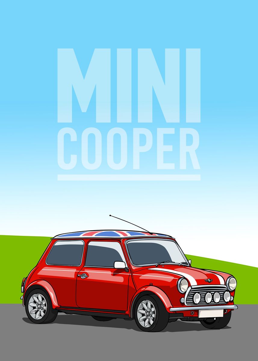 'Classic Mini Cooper' Poster, picture, metal print, paint by ...