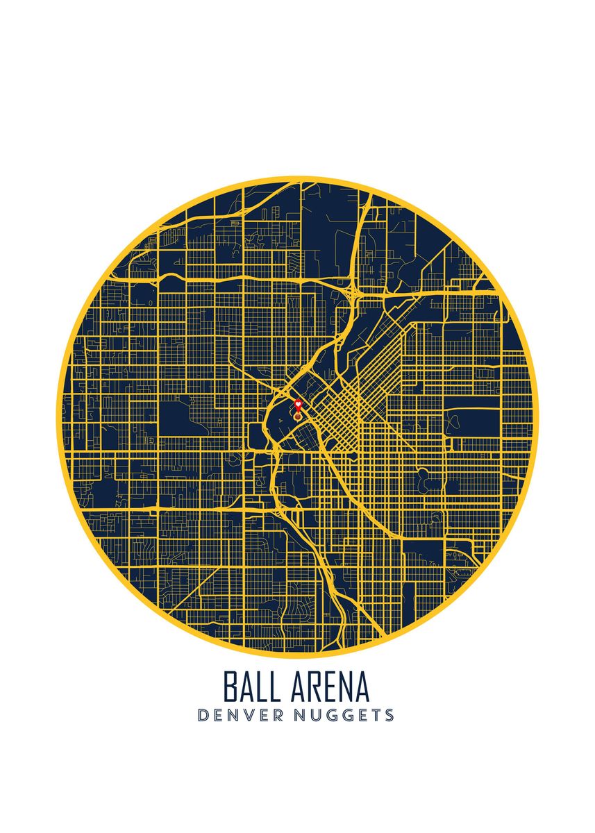 'Ball Arena Map' Poster, picture, metal print, paint by KI RU | Displate