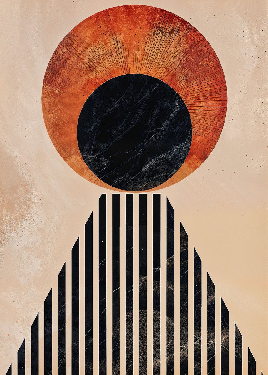 'Eclipse Rhythm' Poster, picture, metal print, paint by Katsu | Displate