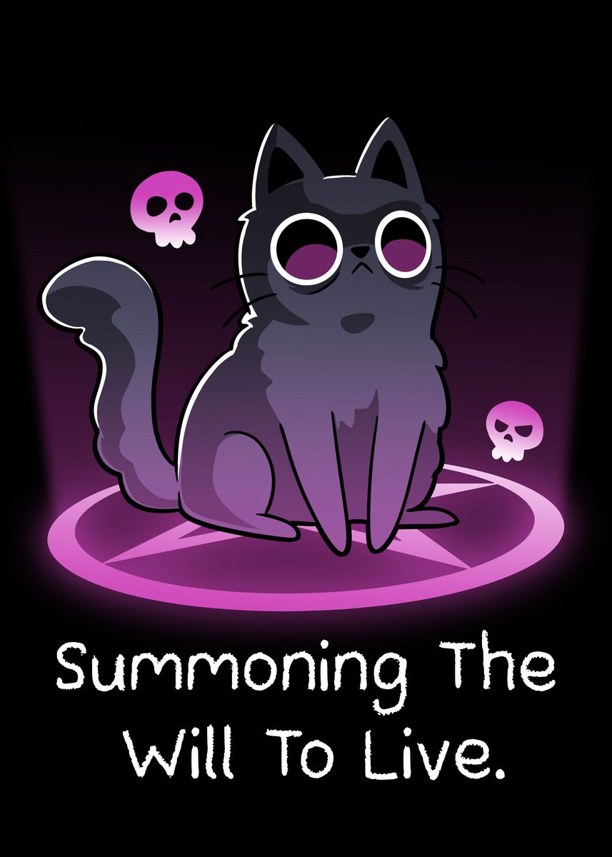 'Cat Summoning' Poster, picture, metal print, paint by Digital Magician ...