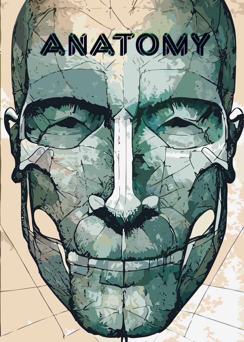 'Anatomy Man' Poster, picture, metal print, paint by der Mumpitz | Displate