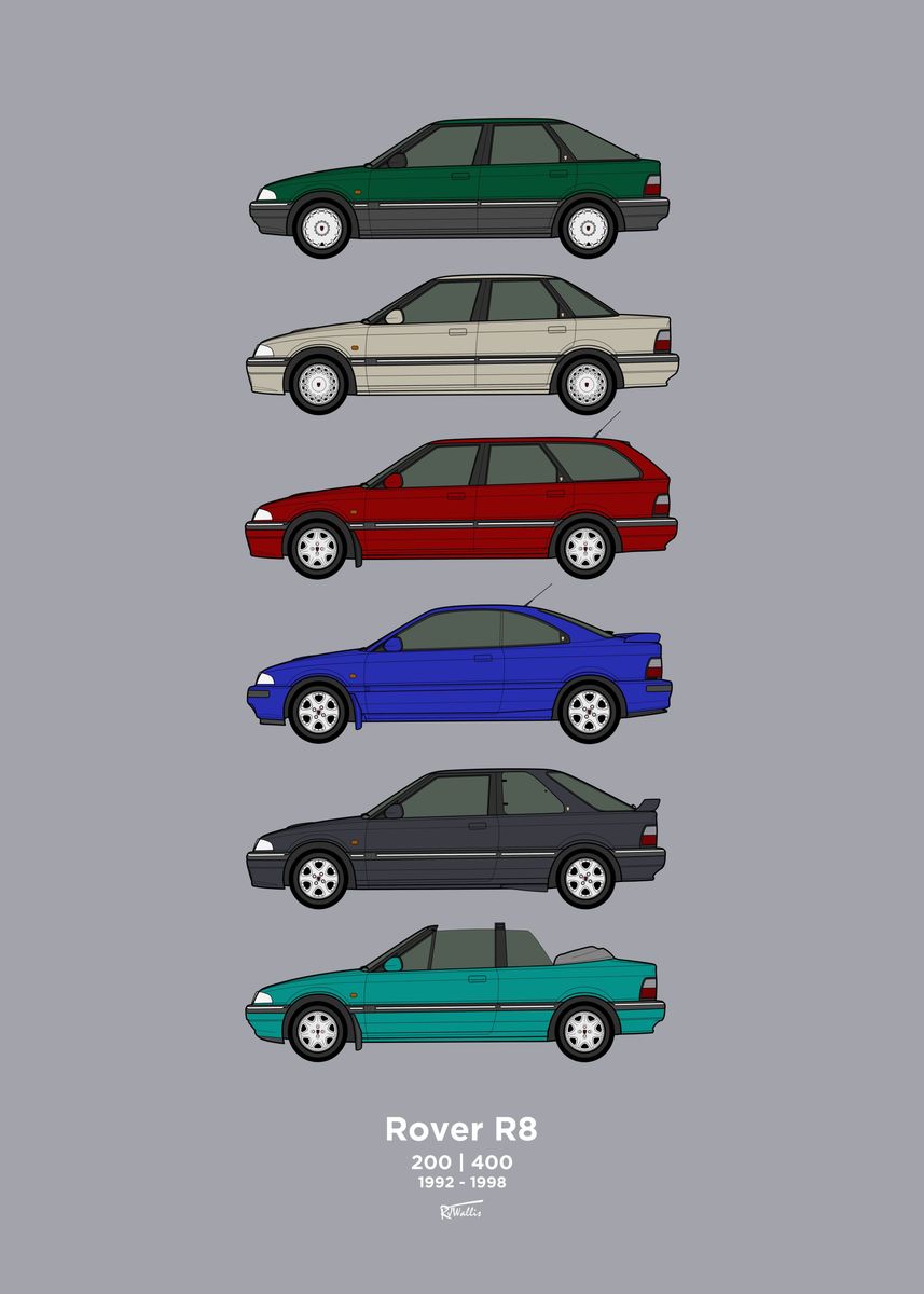 'Rover R8 200 S2 Collection' Poster, picture, metal print, paint by ...