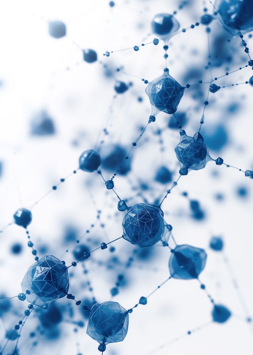 'Blue Alien DNA' Poster, picture, metal print, paint by ...