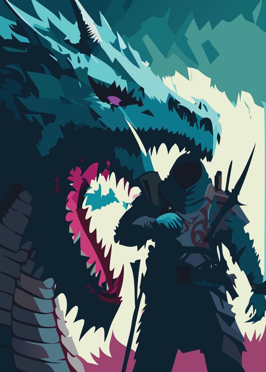 'Dragon Rider' Poster, picture, metal print, paint by Chilly | Displate