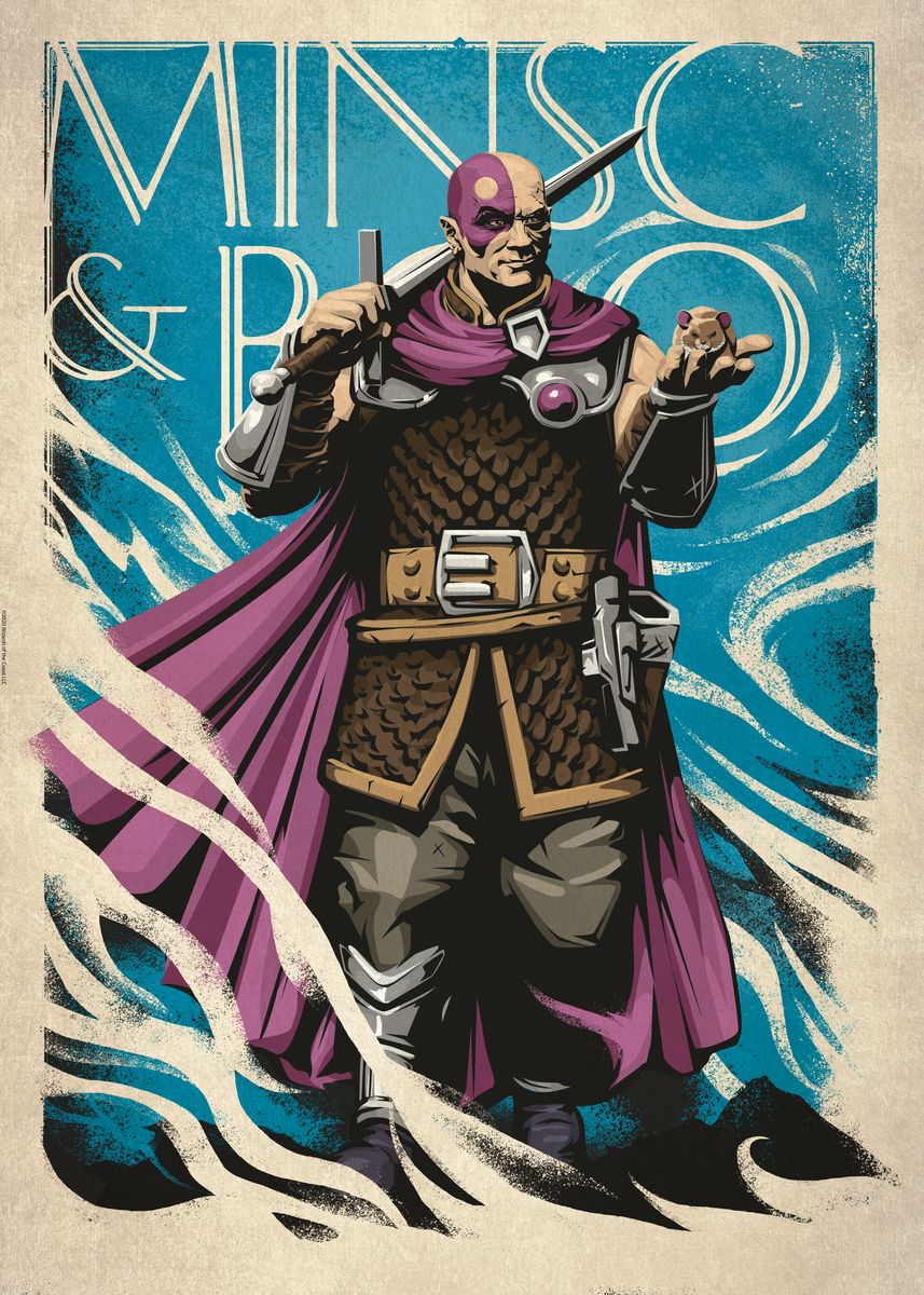 'Minsc & Boo' Poster, picture, metal print, paint by Dungeons and Dragons | Displate