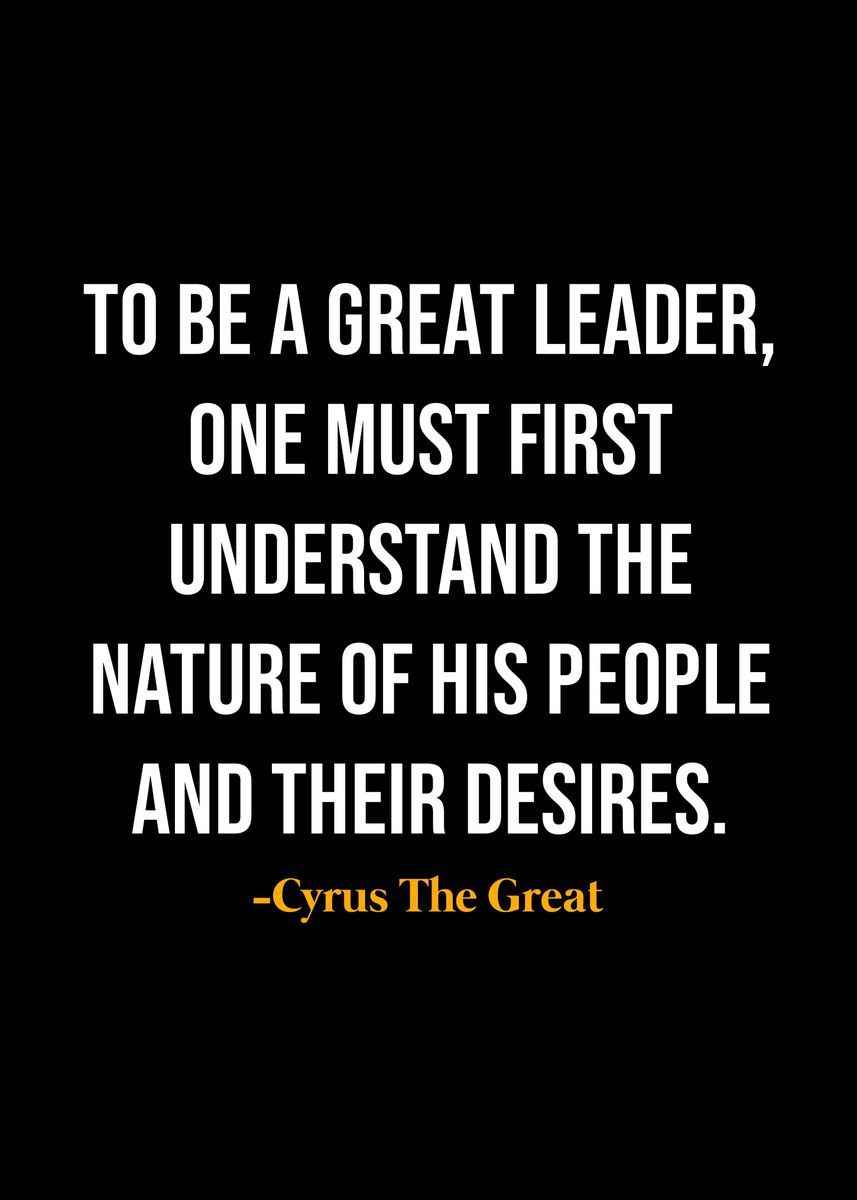 'Cyrus The Great Quotes ' Poster, picture, metal print, paint by KLIP ...